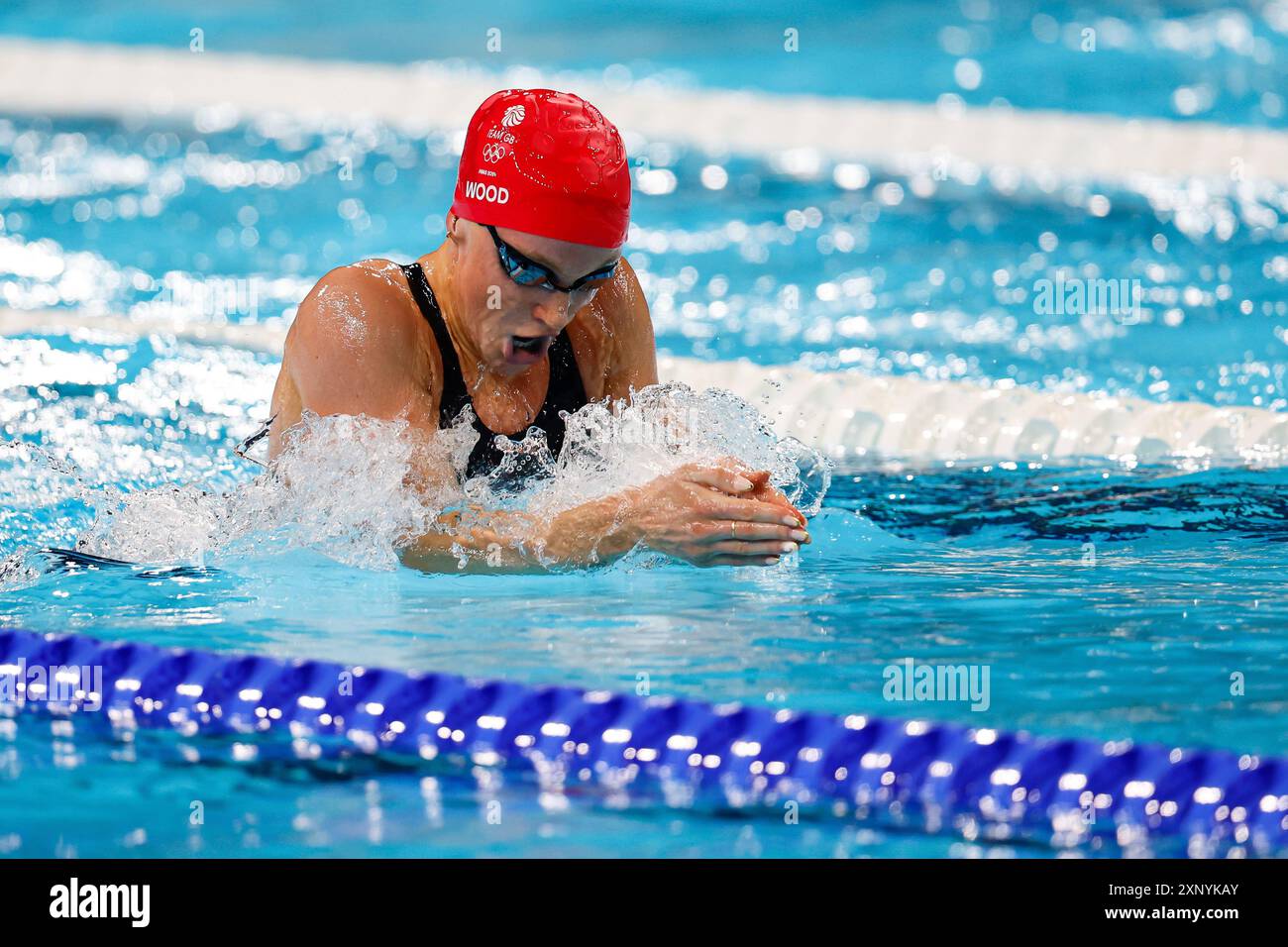 Abbie Wood of Great Britain competes during Women's 200m Individual ...