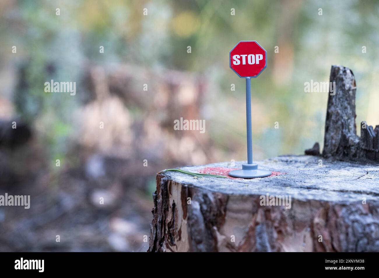 Stop sign bokeh background hi-res stock photography and images - Alamy