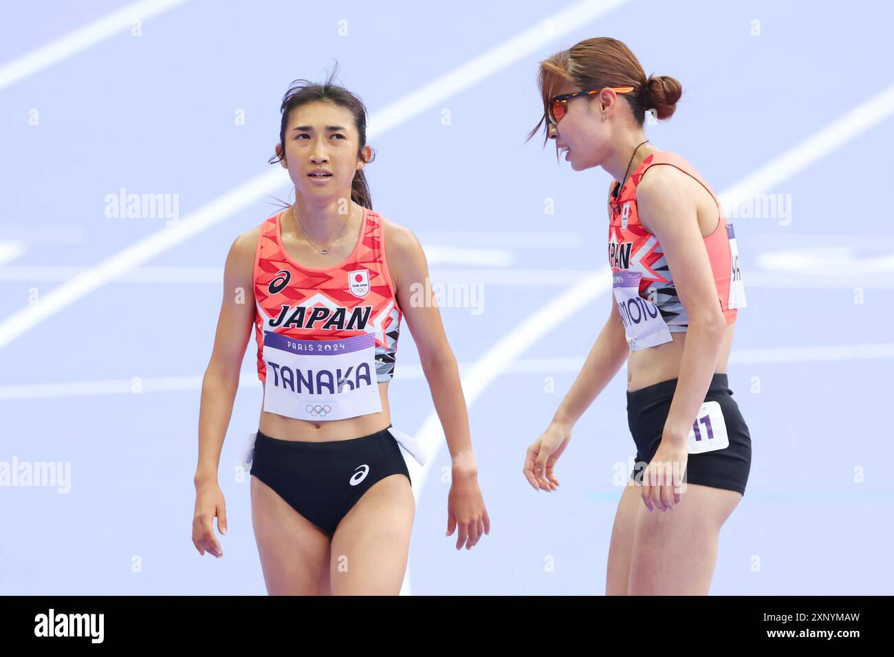 Saint-Denis, France. 2nd Aug, 2024. (L to R) Nozomi Tanaka, Yuma Yamamoto (JPN) Athletics ...