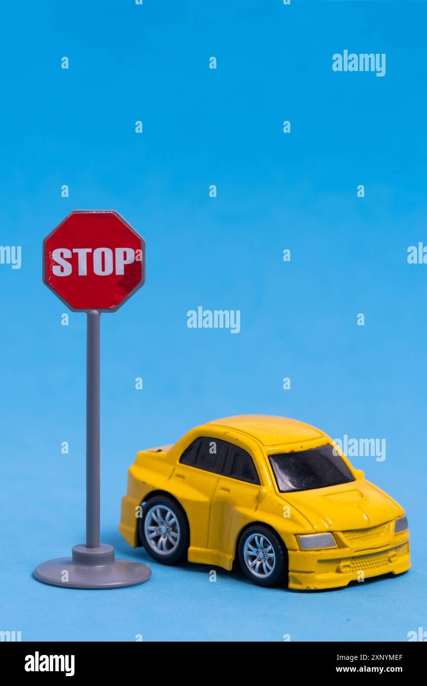 Toy car stop sign hi-res stock photography and images - Alamy
