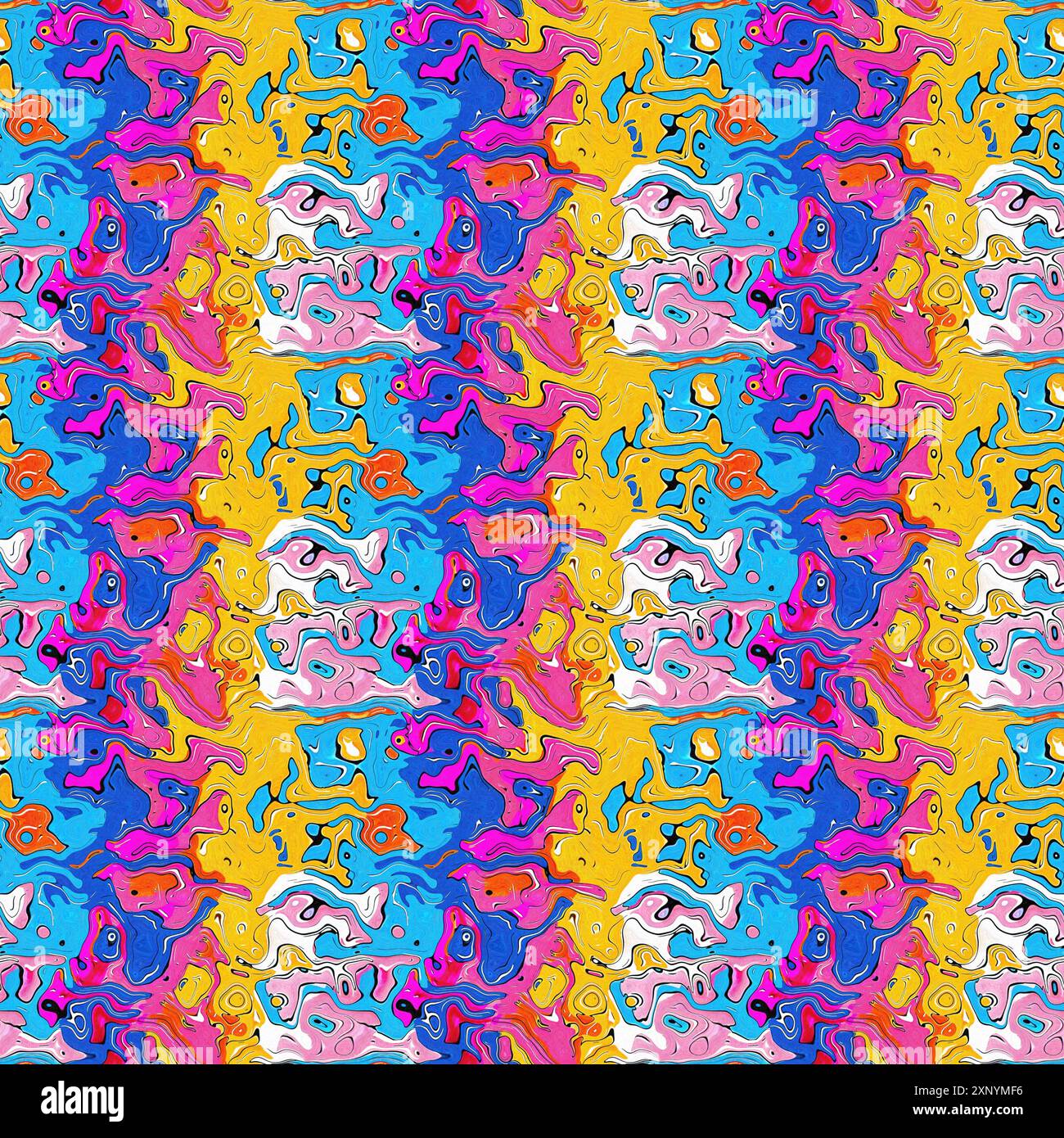 Whimsical ink splodge digital pattern with fun dripping paint effect ...