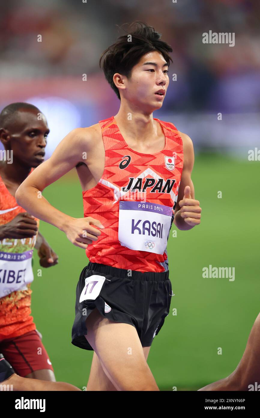 Saint-Denis, France. 2nd Aug, 2024. Jun Kasai (JPN) Athletics : Men's 10000m Final during the ...