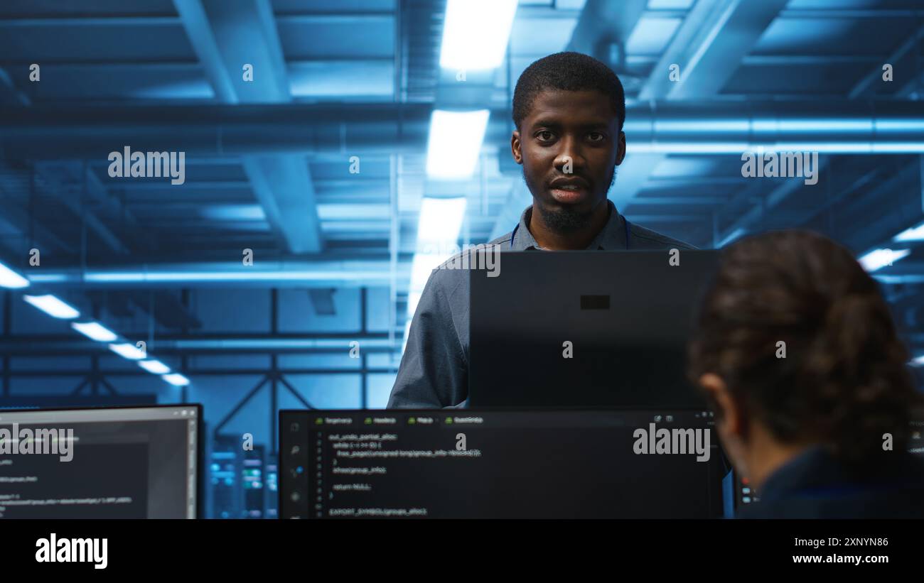 Portrait joyous server hub technician hi-res stock photography and ...