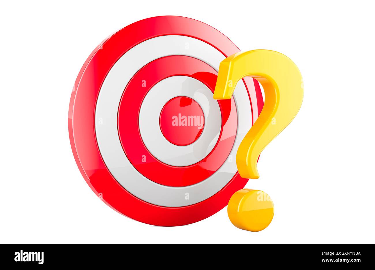 Target with Question mark, 3D rendering isolated on white background ...