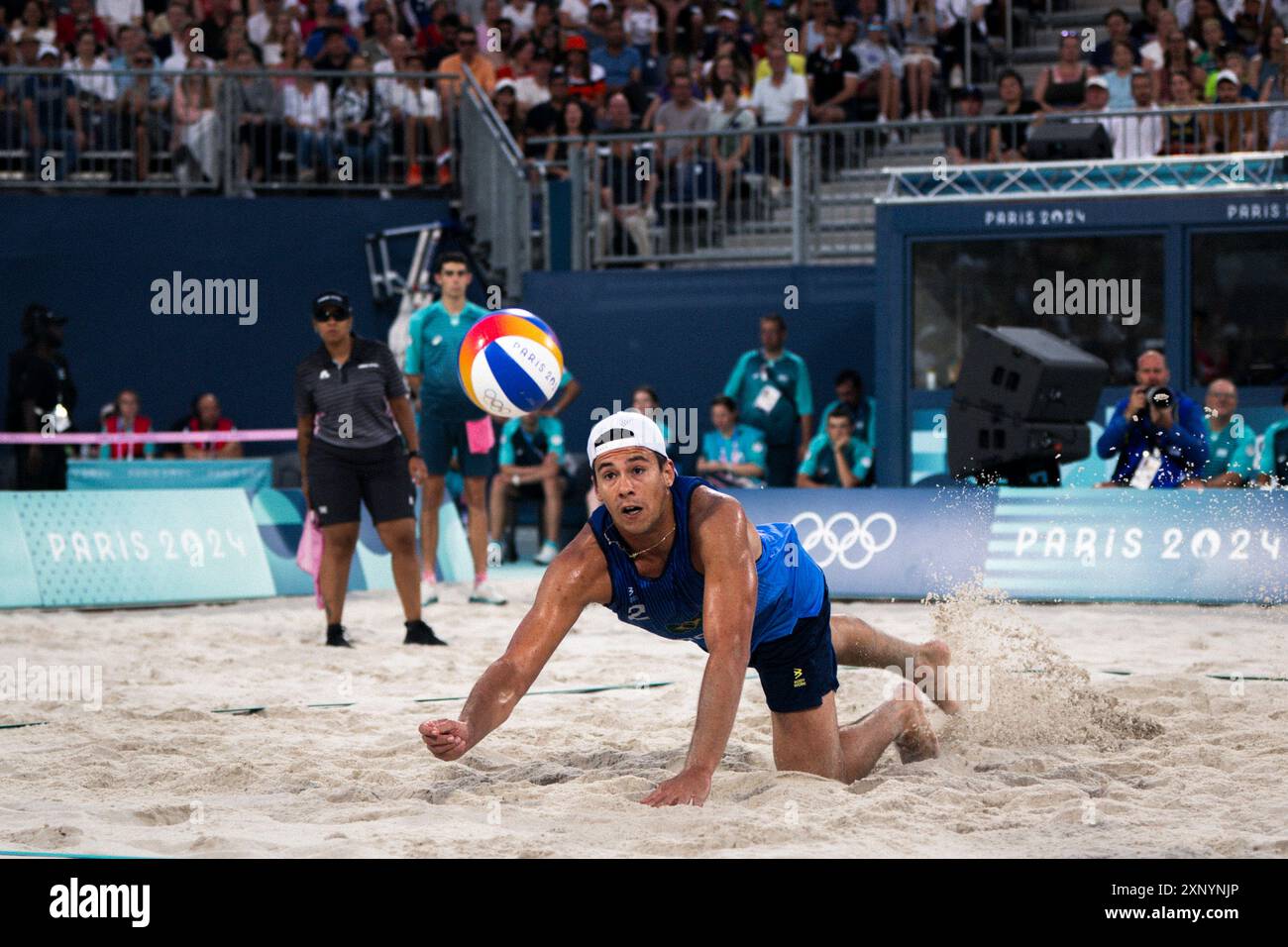 Paris, France. 02nd Aug, 2024. Brazilian volleyball player Arthur ...