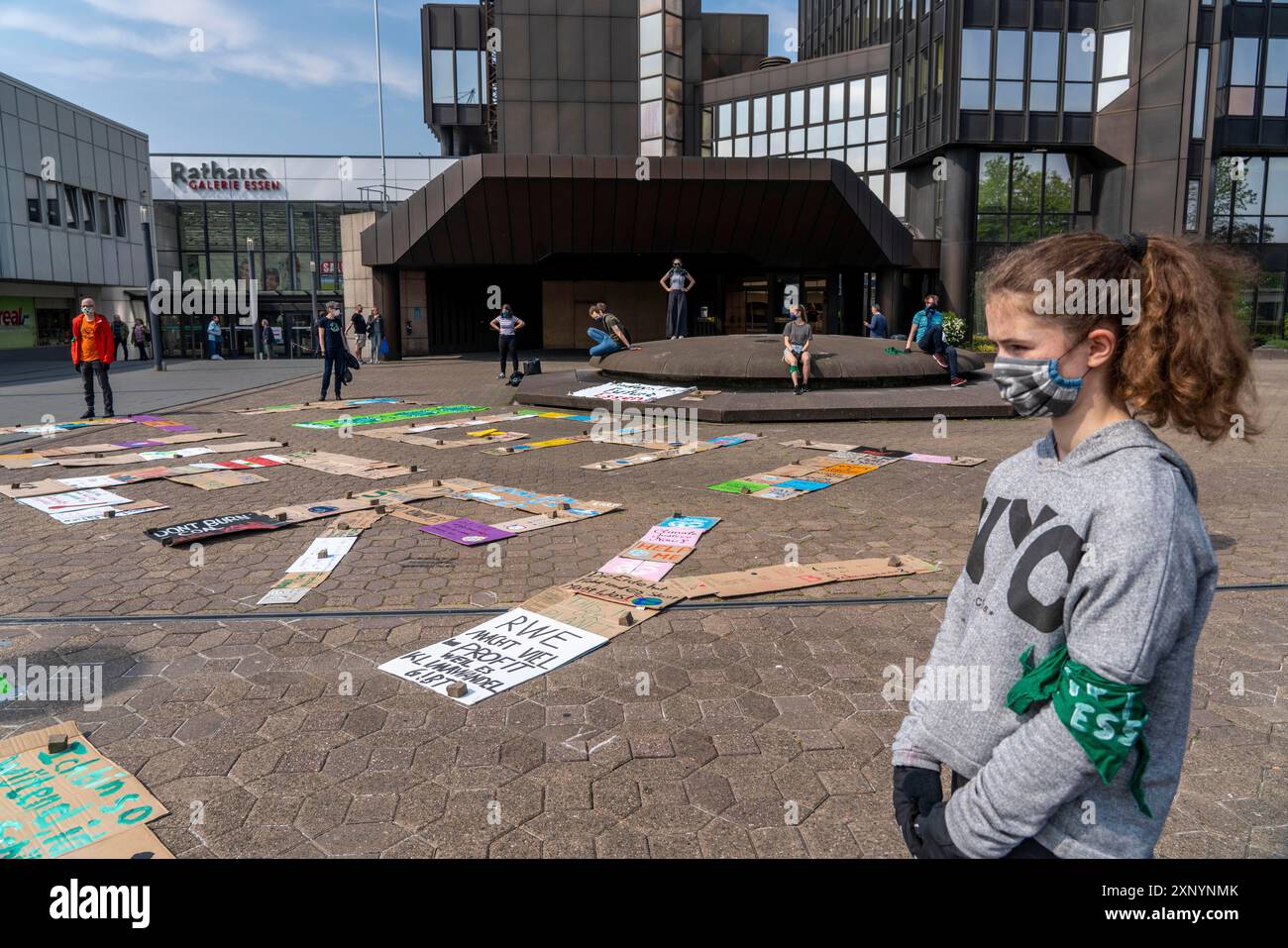 Friday For Future activists with the action, Your sign strikes for you ...