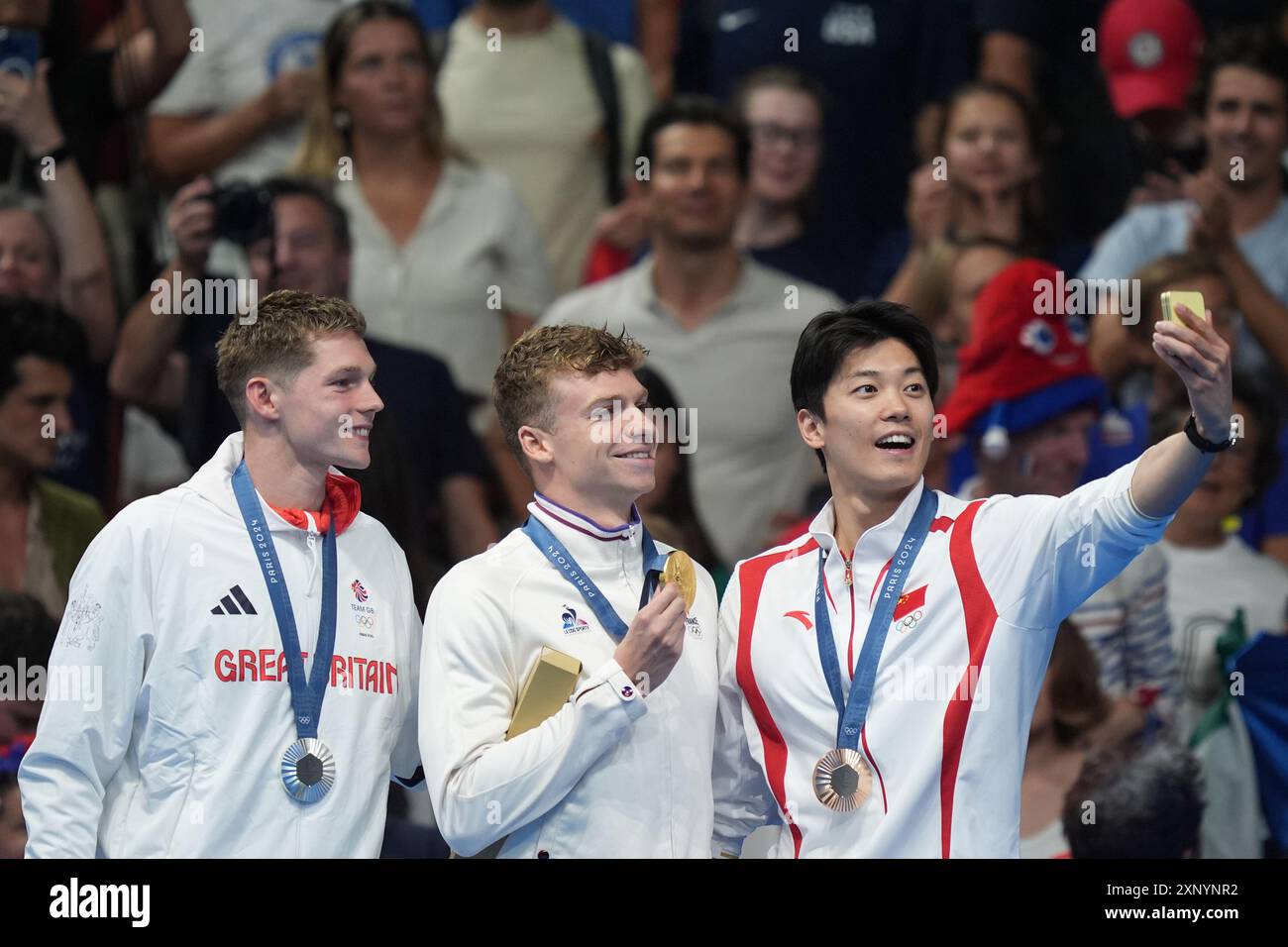 Paris, France. 02nd Aug, 2024. Olympics, Paris 2024, swimming, men ...