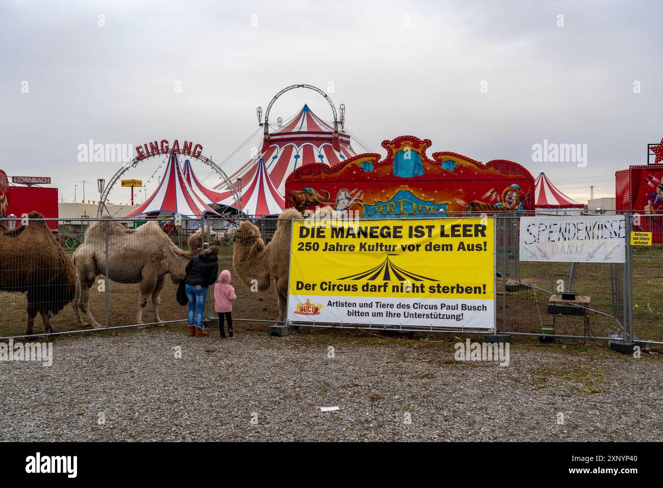 Circus Paul bush, shut down during the second corona lockdown, in ...