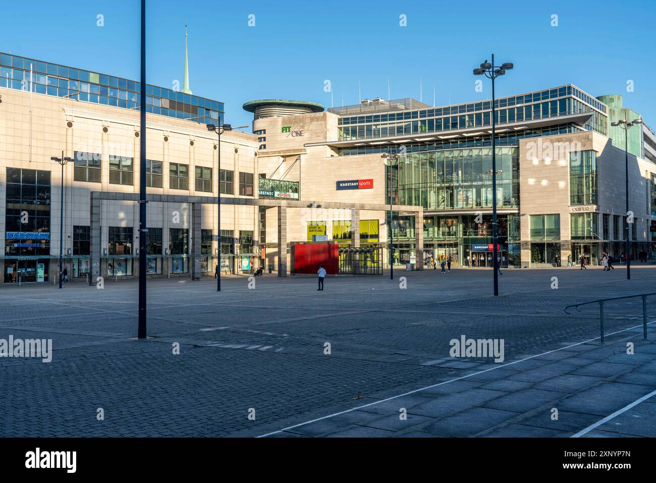 Empty Hansaplatz, where the largest Christmas tree in the world usually ...