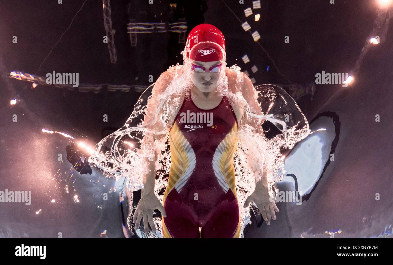 Paris, France. 2nd Aug, 2024. Yu Yiting of China competes during the ...