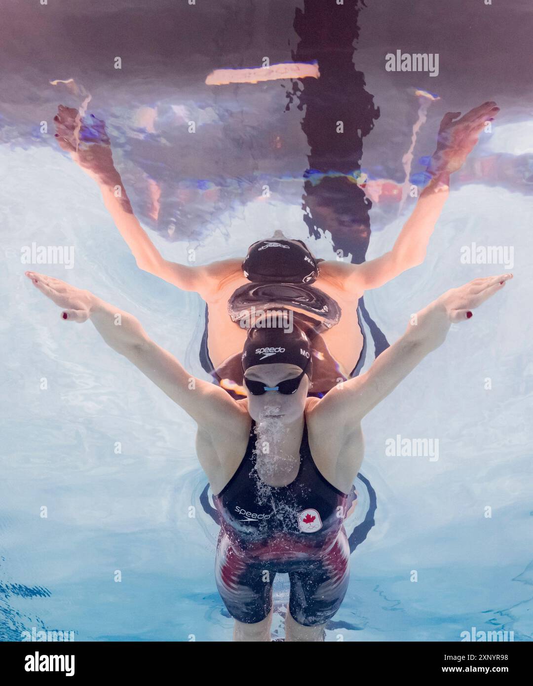 Paris, France. 2nd Aug, 2024. Summer McIntosh of Canada competes during ...