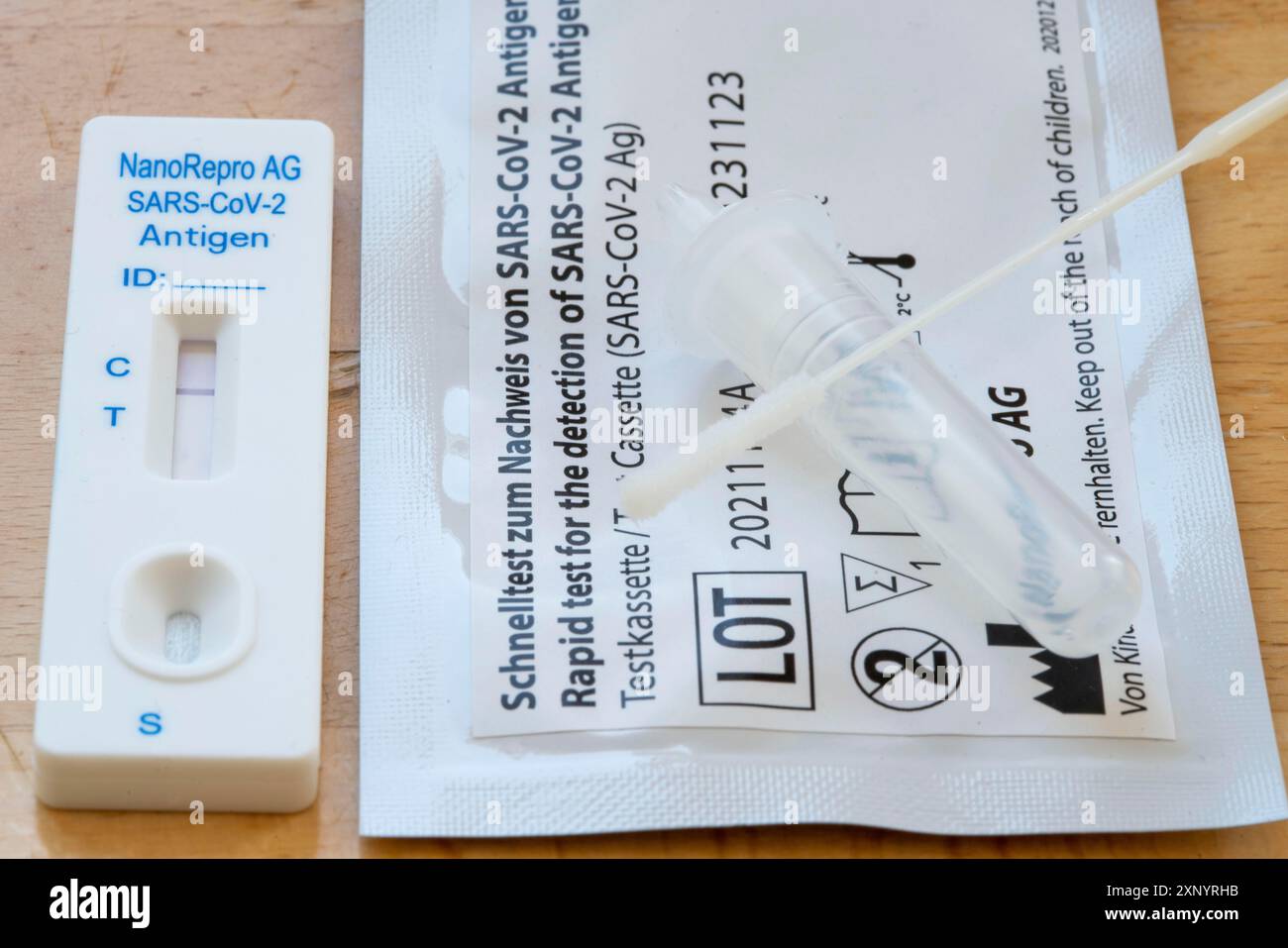 Negative corona antigen rapid test, lay test, self-test, for the ...