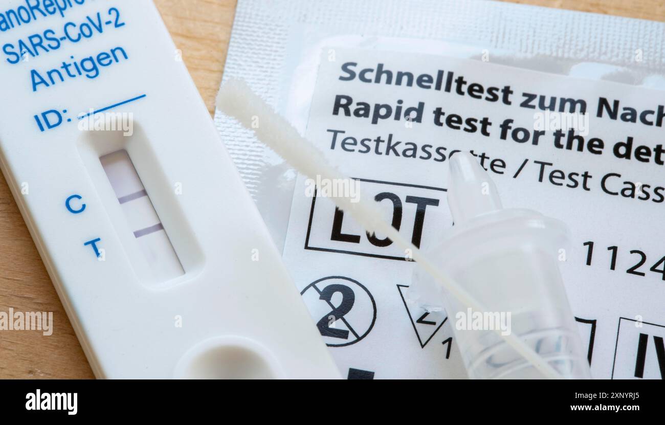 Positive corona antigen rapid test, lay test, self-test, for the ...