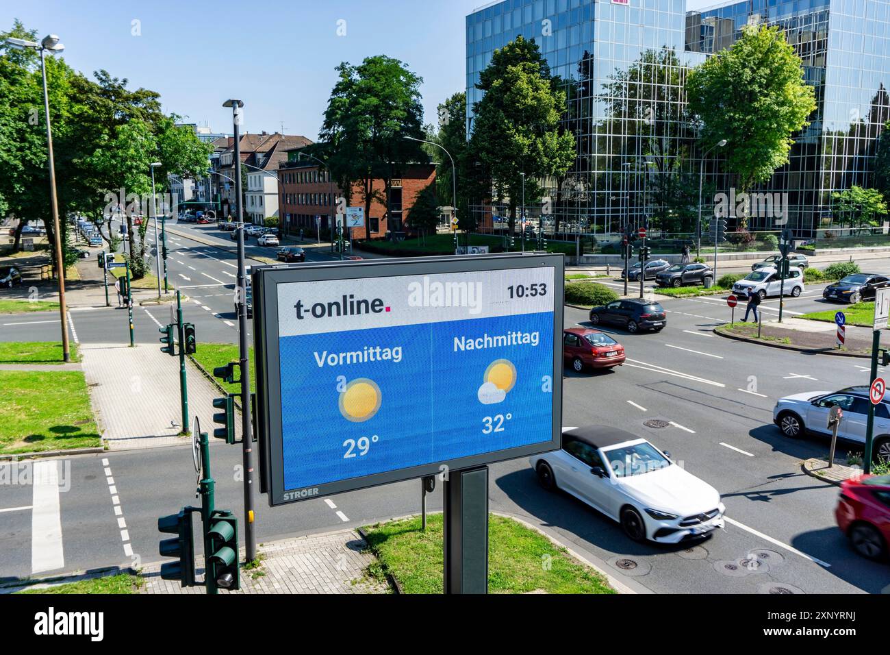 Digital billboard, by Stroeer, at the crossroads, Martinstrasse ...
