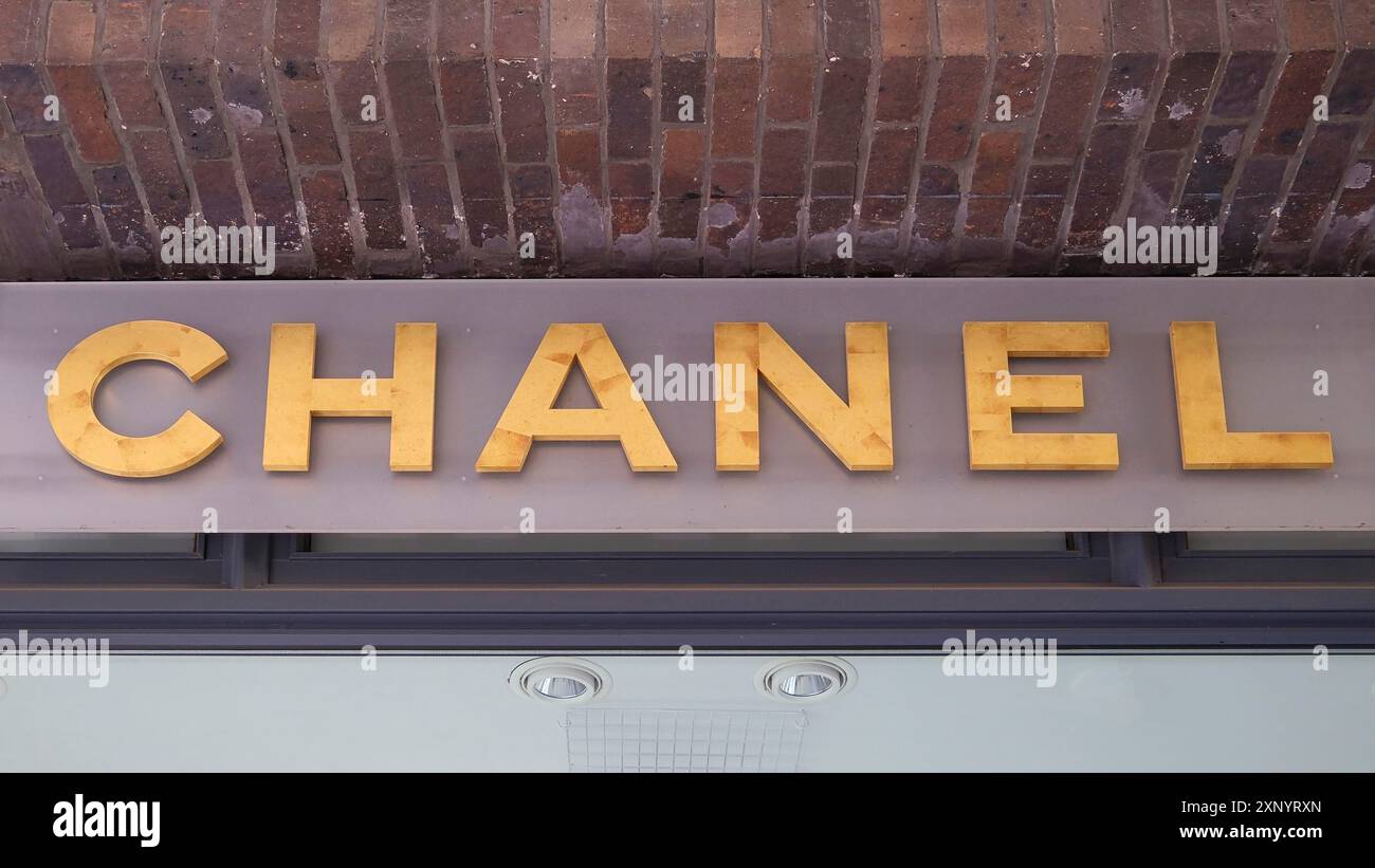 Chanel brand lettering, Hamburg, Germany Stock Photo - Alamy