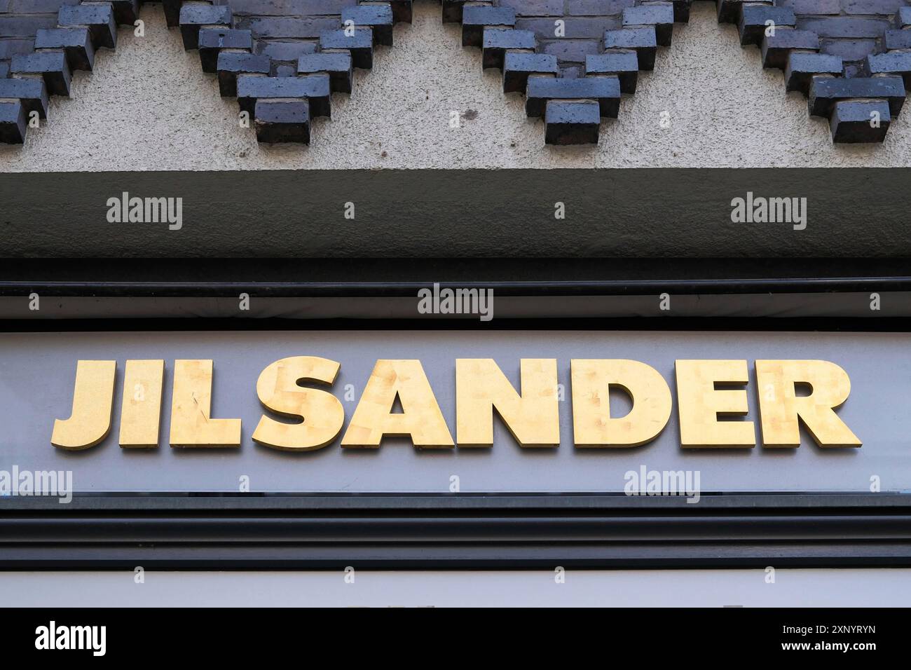 Lettering of the brand Jil Sander, Hamburg, Germany Stock Photo - Alamy
