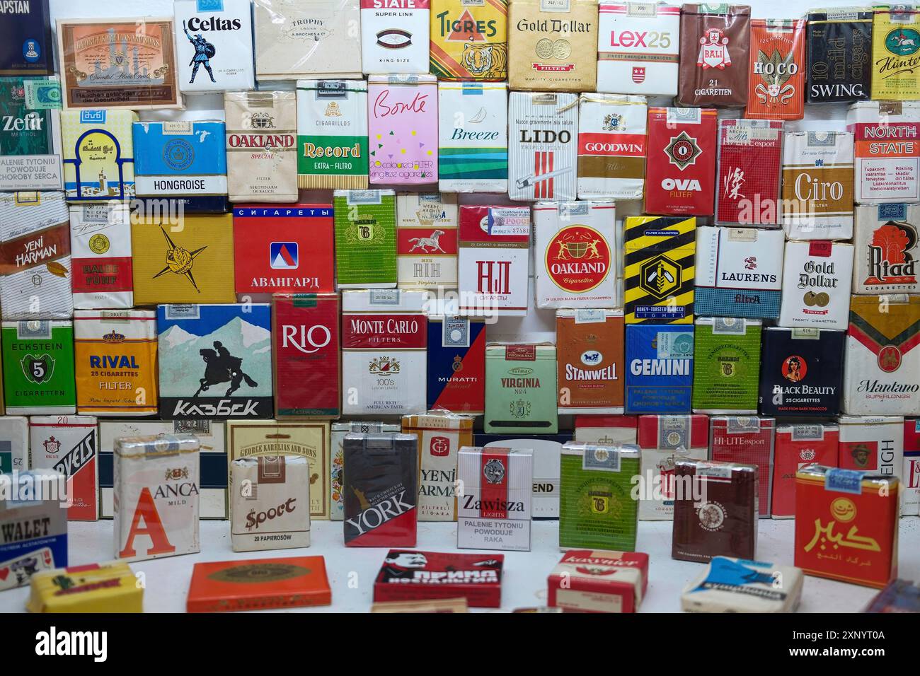 Collage of cigarette packets, Hamburg, Germany Stock Photo - Alamy