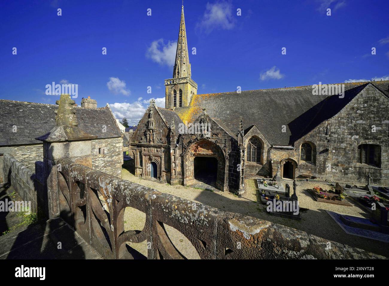 Europe, France, Brittany, Catholic parish church, La Martyre, St ...