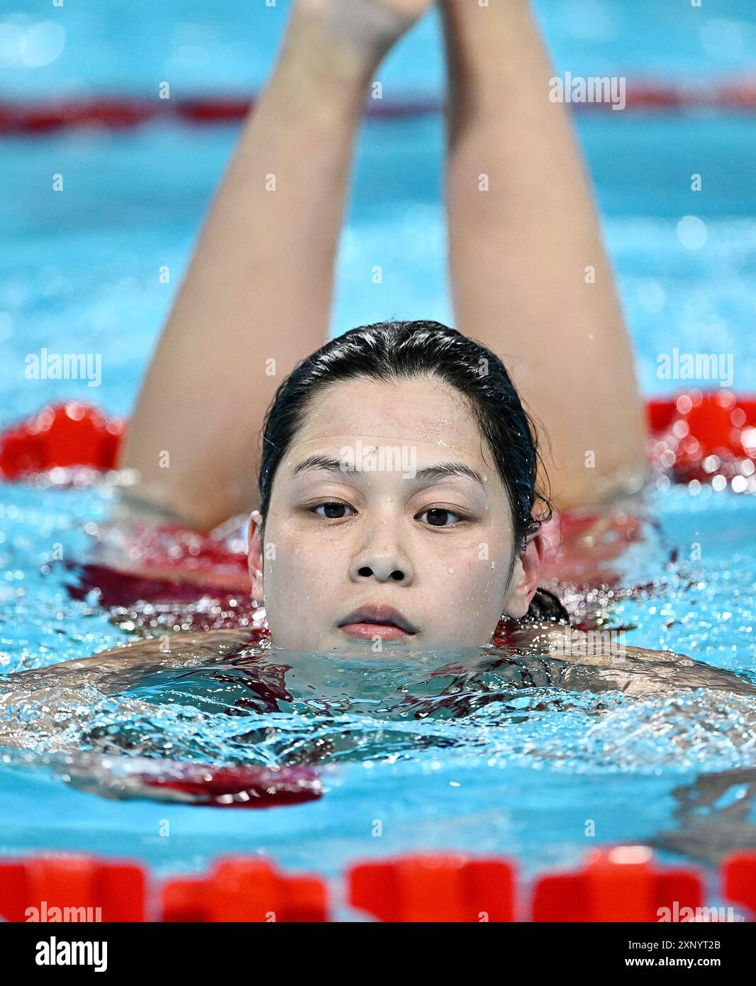 Paris, France. 2nd Aug, 2024. Yu Yiting of China reacts after the women ...