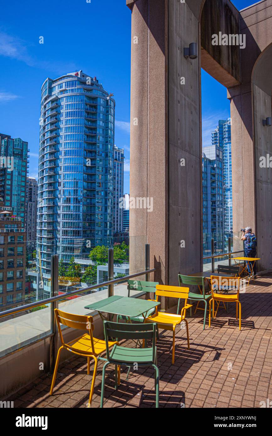 View from the roof of the Vancouver Public Library in Canada Stock ...