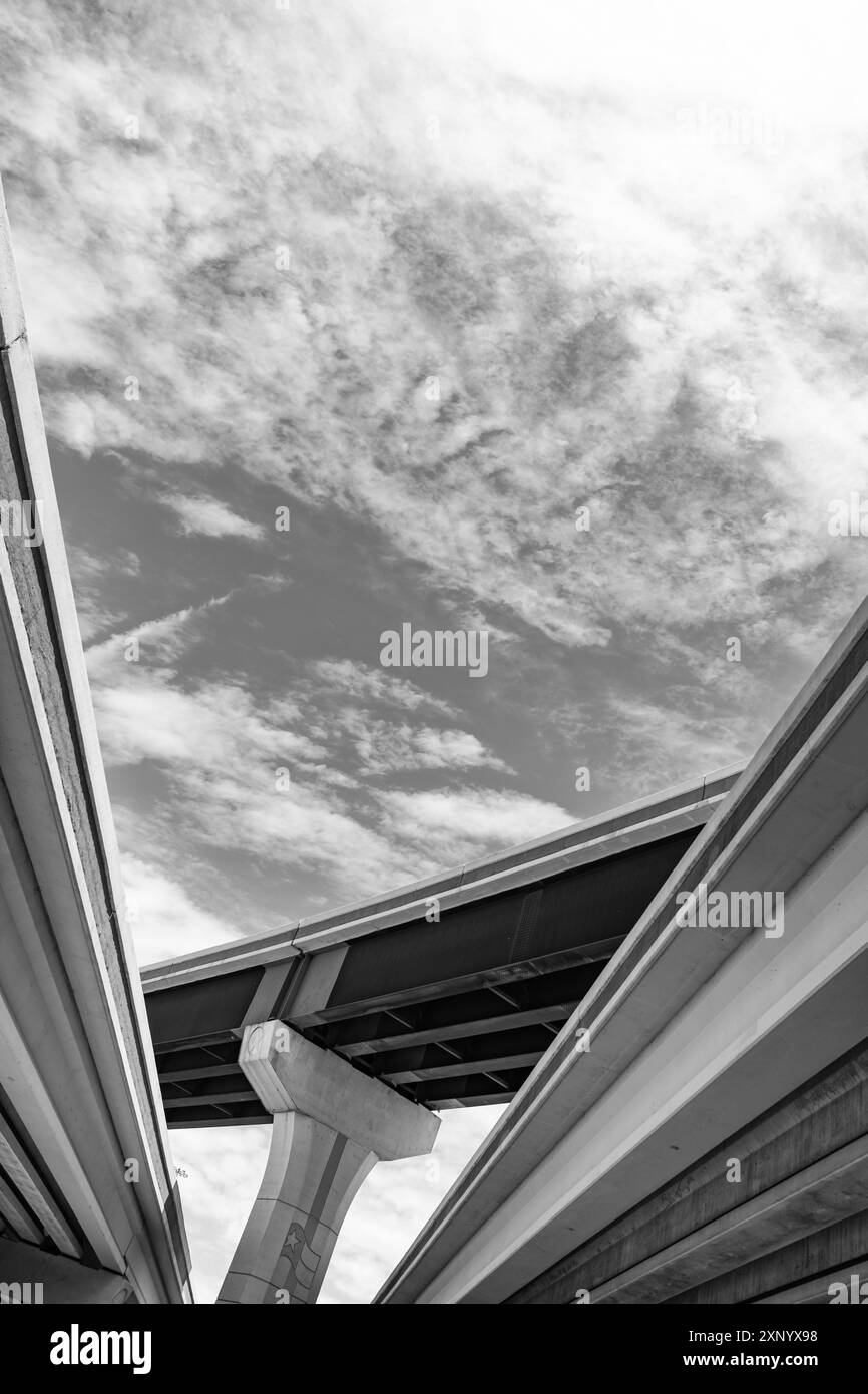 structural overpass in perspective. overpass structure of bridge ...