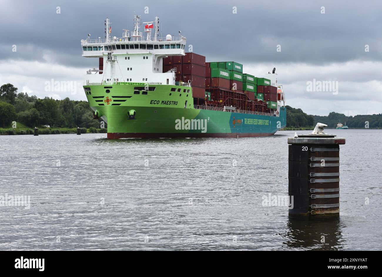 Container ship ECO MAESTRO can be fuelled with bio-methanol Stock Photo ...