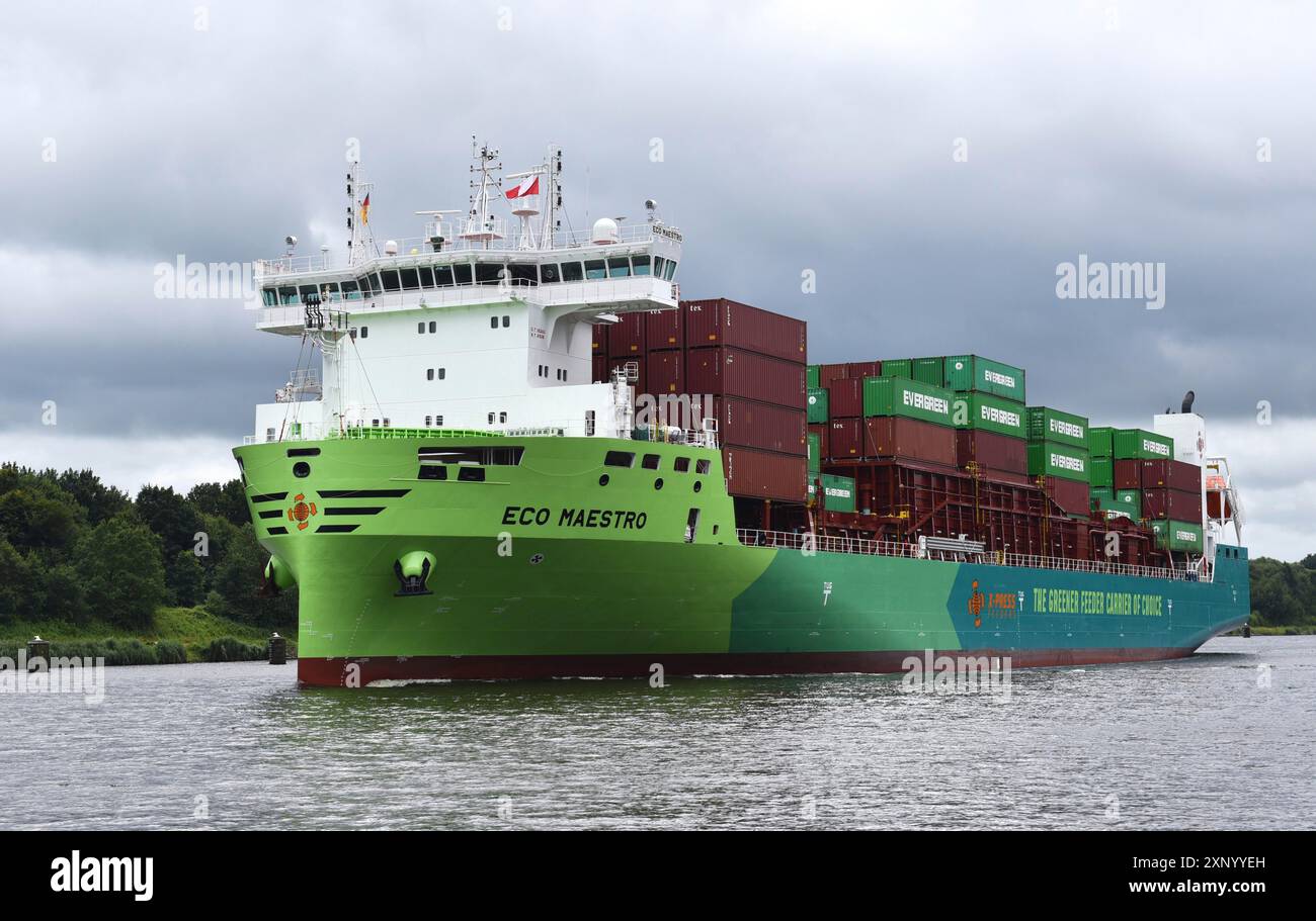 Container ship ECO MAESTRO can be fuelled with bio-methanol Stock Photo ...