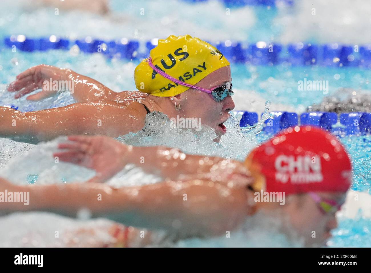 Paris, France. 02nd Aug, 2024. Ella Ramsay of Australia catches up with ...