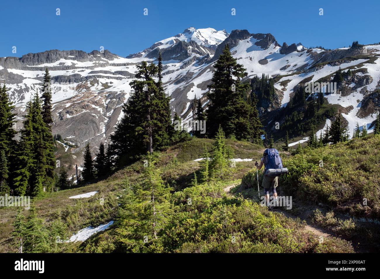WA24991-00....WASHINGTON - Glacier Peak viewed from the Milk Creek drainage along the Pacific ...