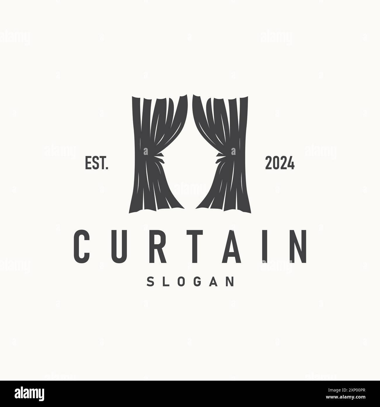Simple Home Decoration Curtain Logo Templet Illustration Stock Vector ... Simple Home Decoration Curtain Logo Templet Illustration Stock Vector ...