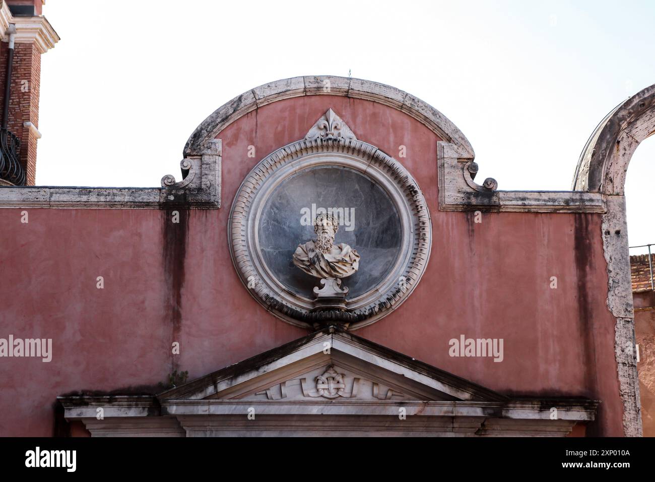 Statue head closeup inside famous Castel Sant'Angelo (Mausoleum of ...