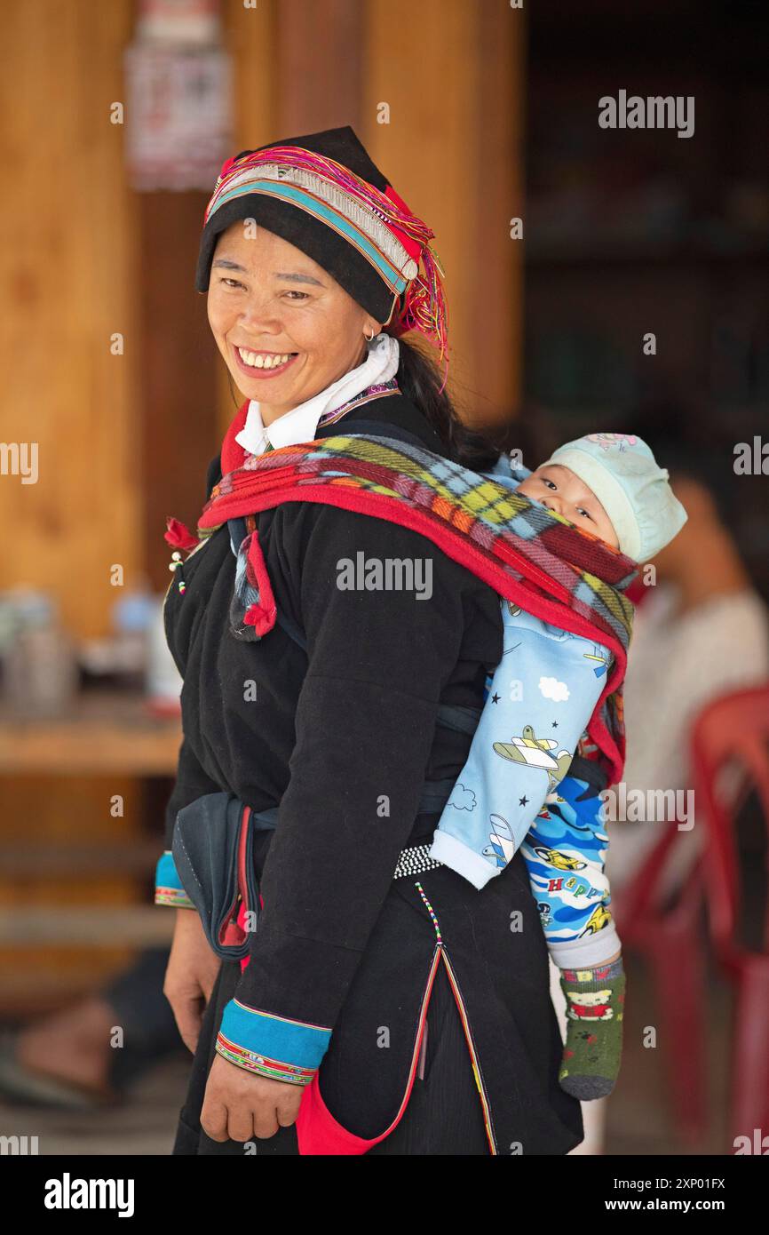 Vietnamese woman, 43 years old, in traditional traditional costume of ...