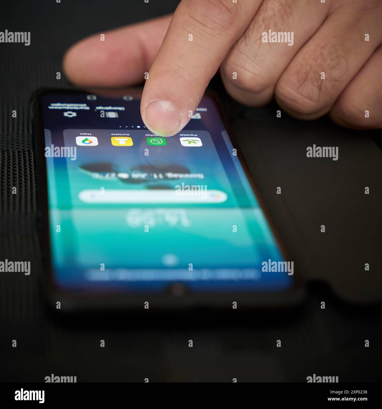 Fingers person operate smartphone hi-res stock photography and images ...
