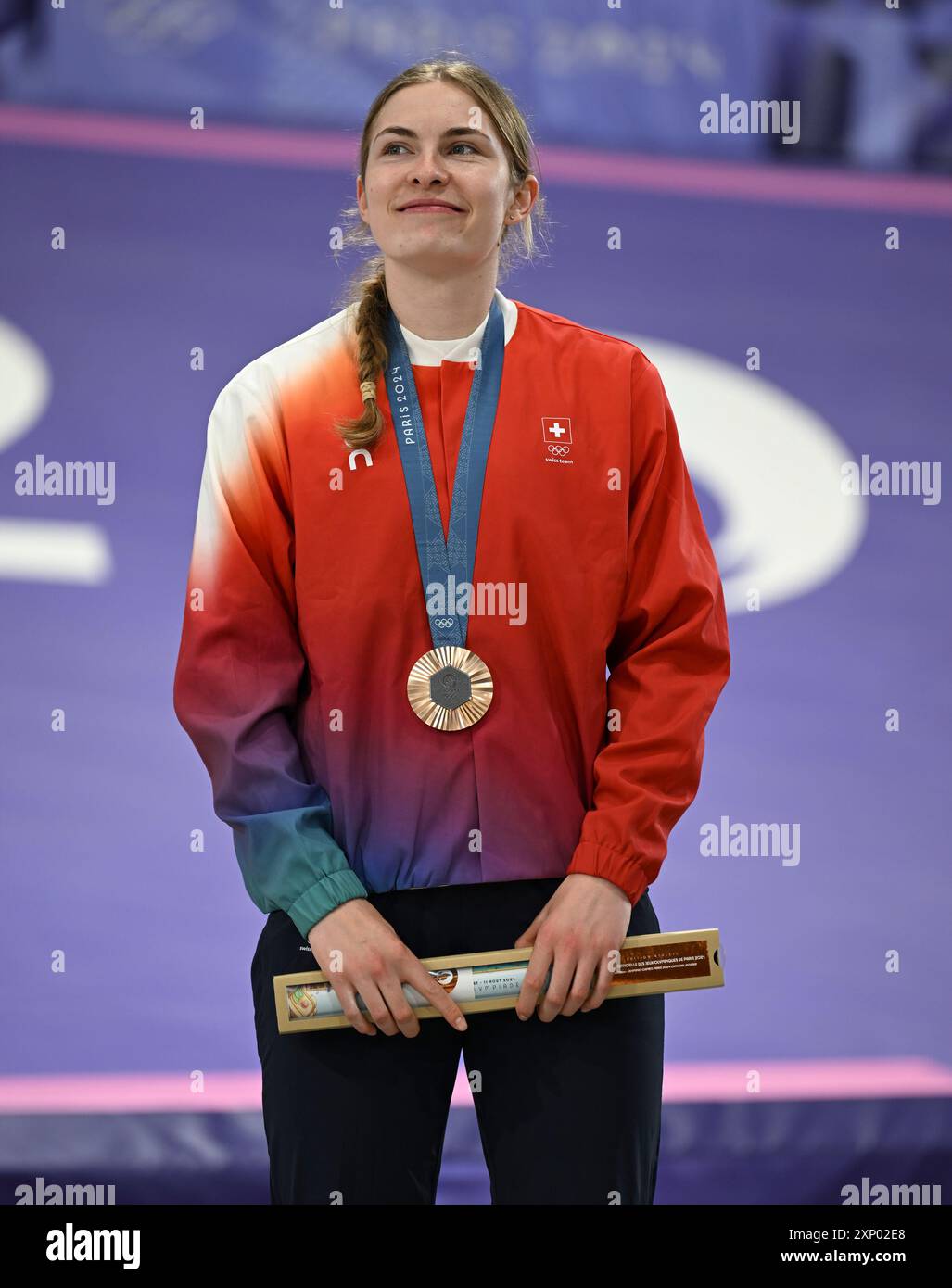 Paris, France. 2nd Aug, 2024. Bronze medalist Zoe Claessens of ...