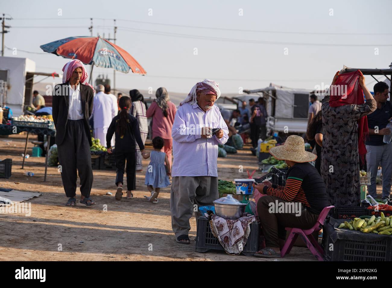 Dohuk, Iraq. 31st July, 2024. Iraqi Yazidi displaced people seen ...