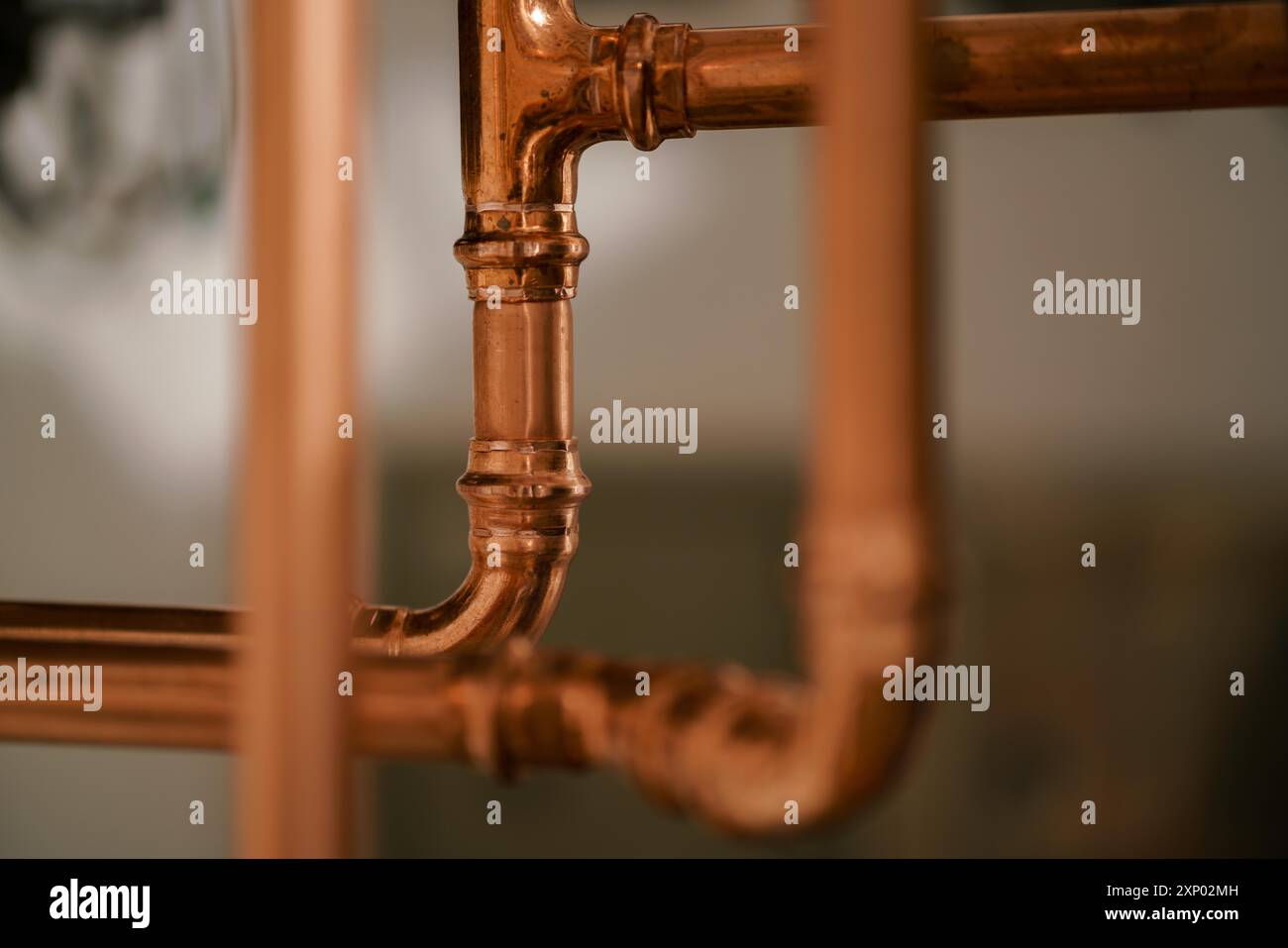 Copper water pipes hi-res stock photography and images - Alamy