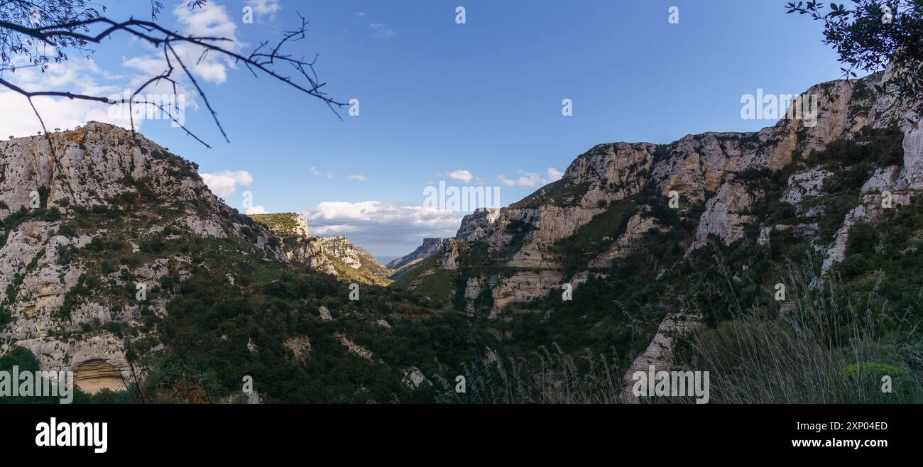 Panoramic view of beautiful canyon at Oriented Nature Reserve ...