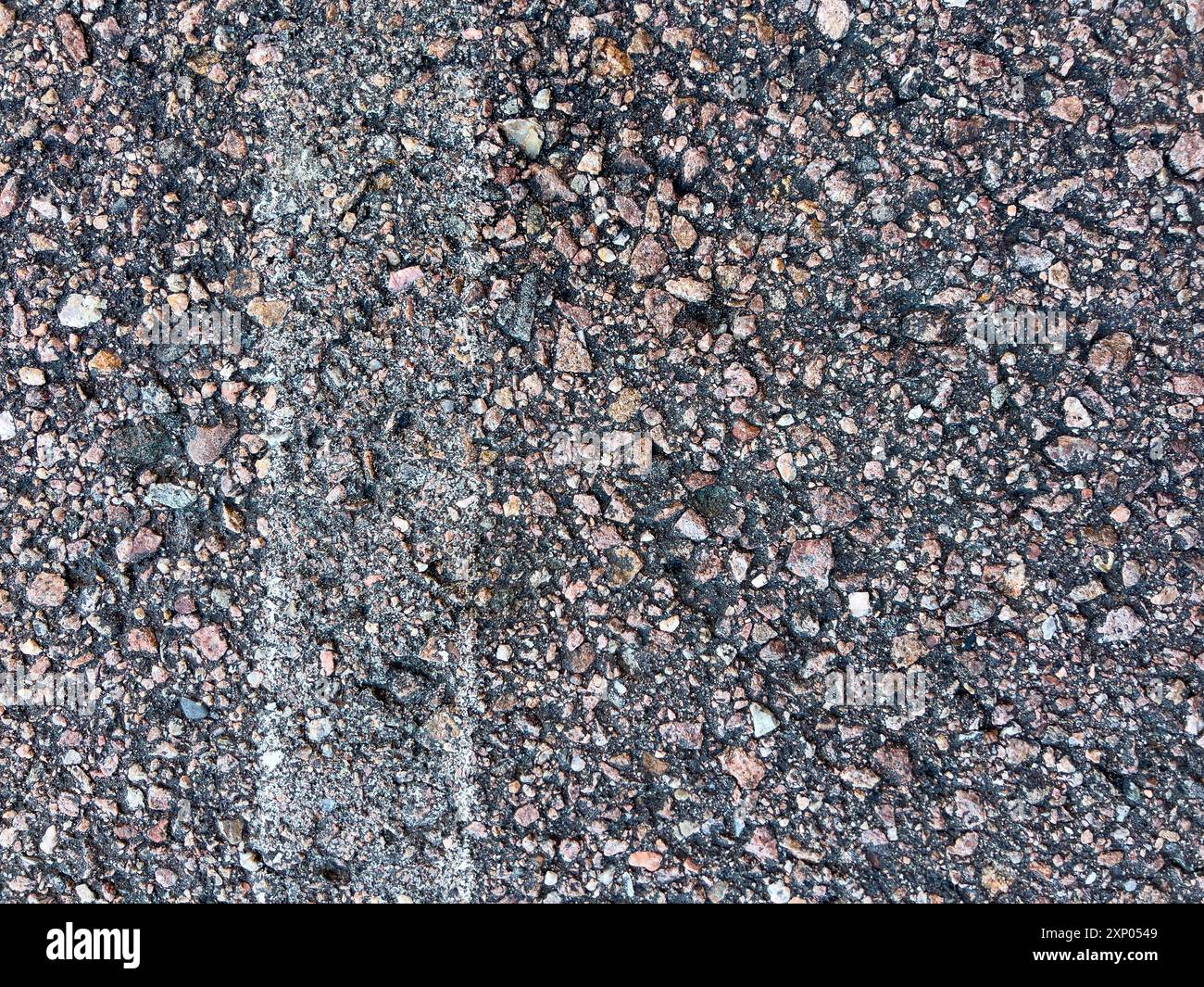Asphalt Road with Faded White Line Marking Stock Photo - Alamy