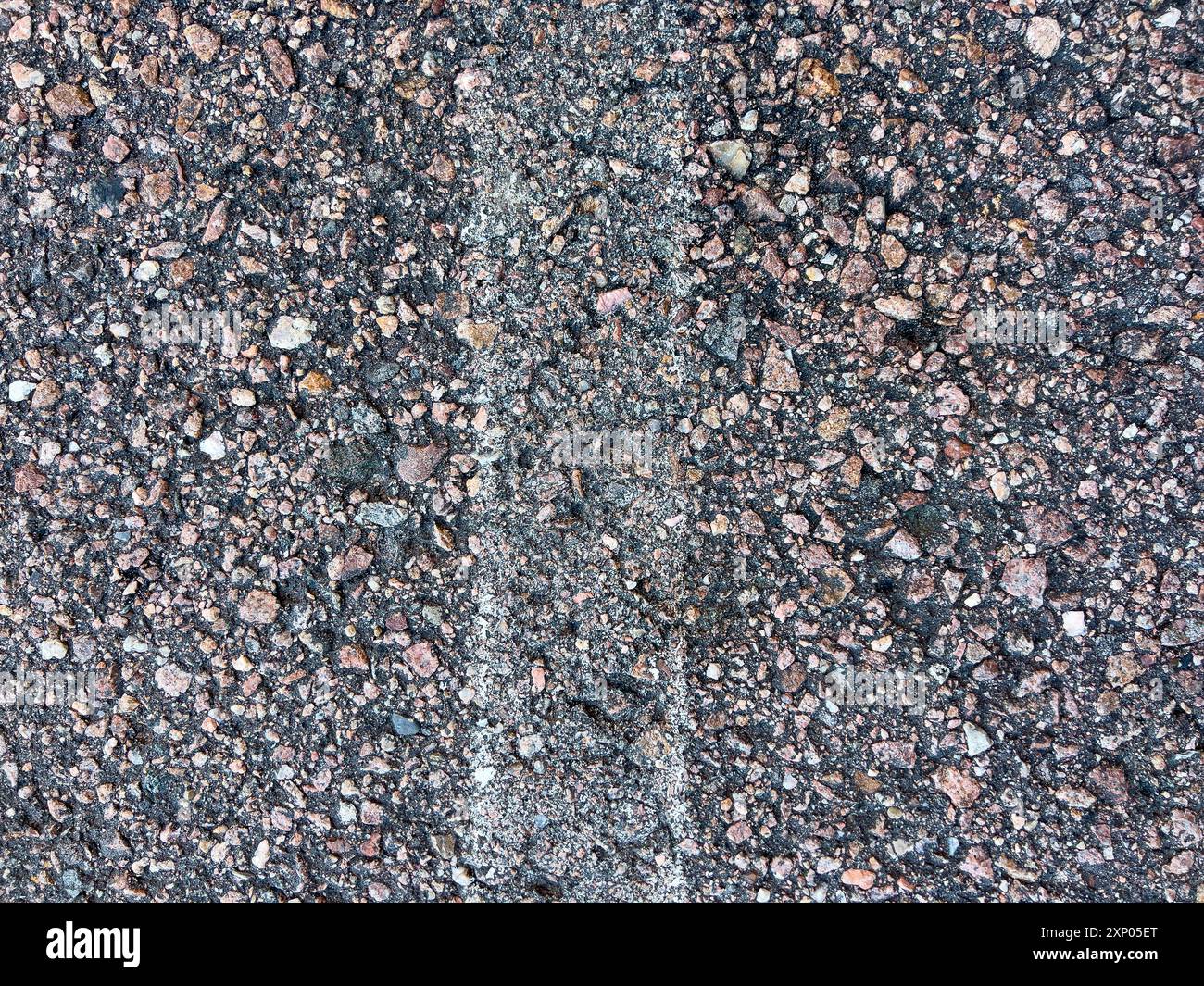 Asphalt Road with Faded White Line Marking Stock Photo - Alamy