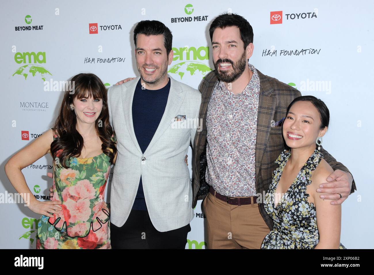 Zooey Deschanel, Jonathan Scott, Drew Scott, Linda Phan at the ...