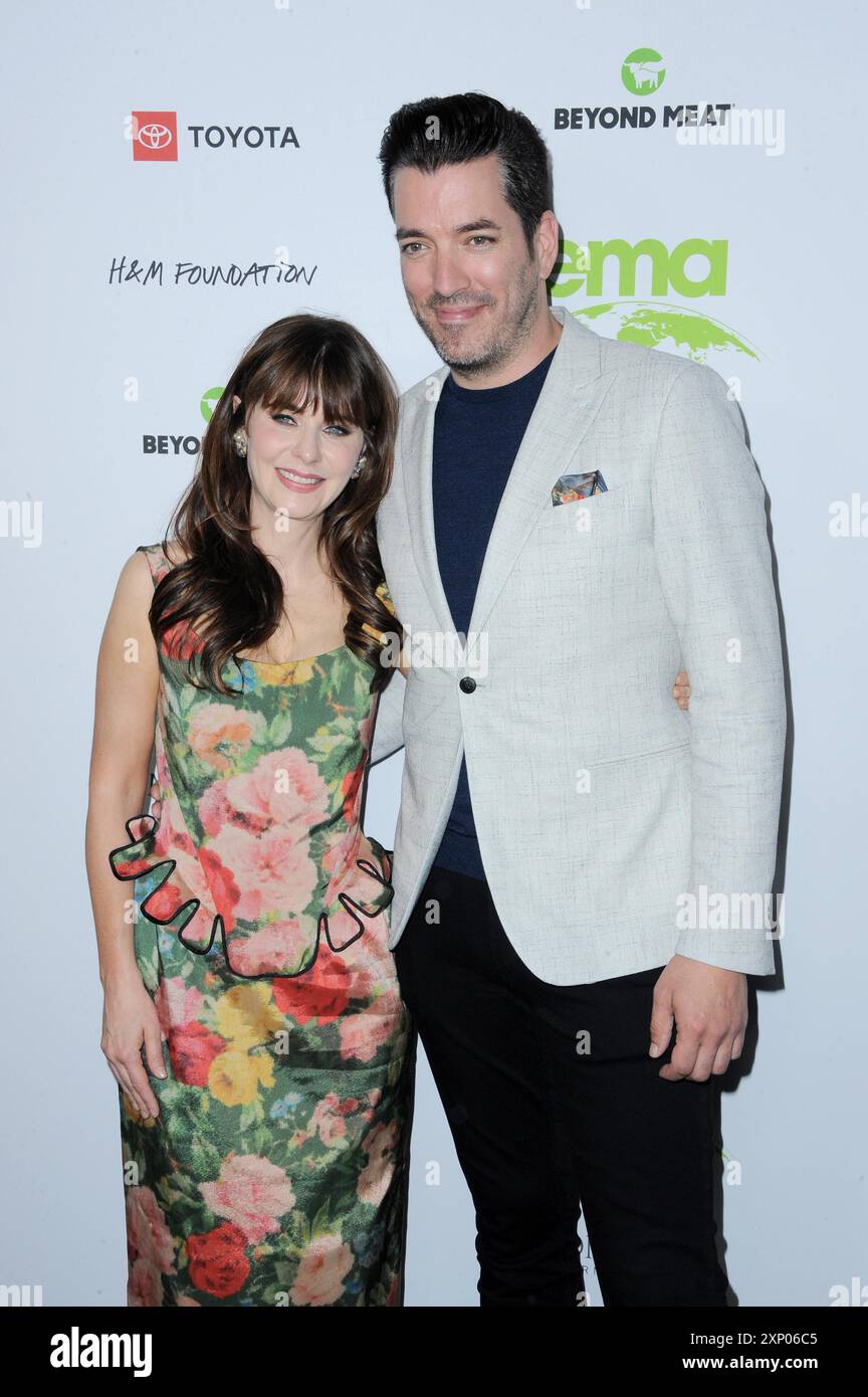 Zooey Deschanel, Jonathan Scott at the Environmental Media Association ...