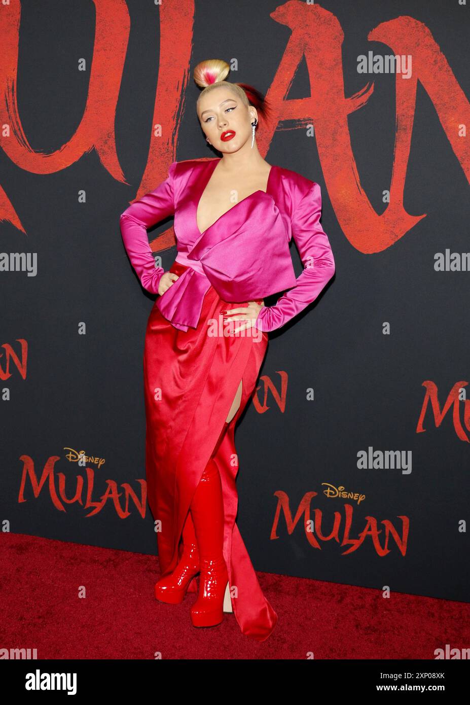 Christina Aguilera at the World premiere of Disney's 'Mulan' held at ...
