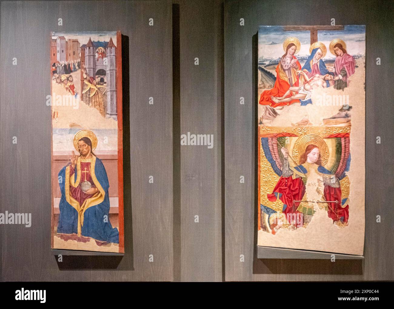 Panels of San Miguel, XV century, tempera with oil touches on panel ...