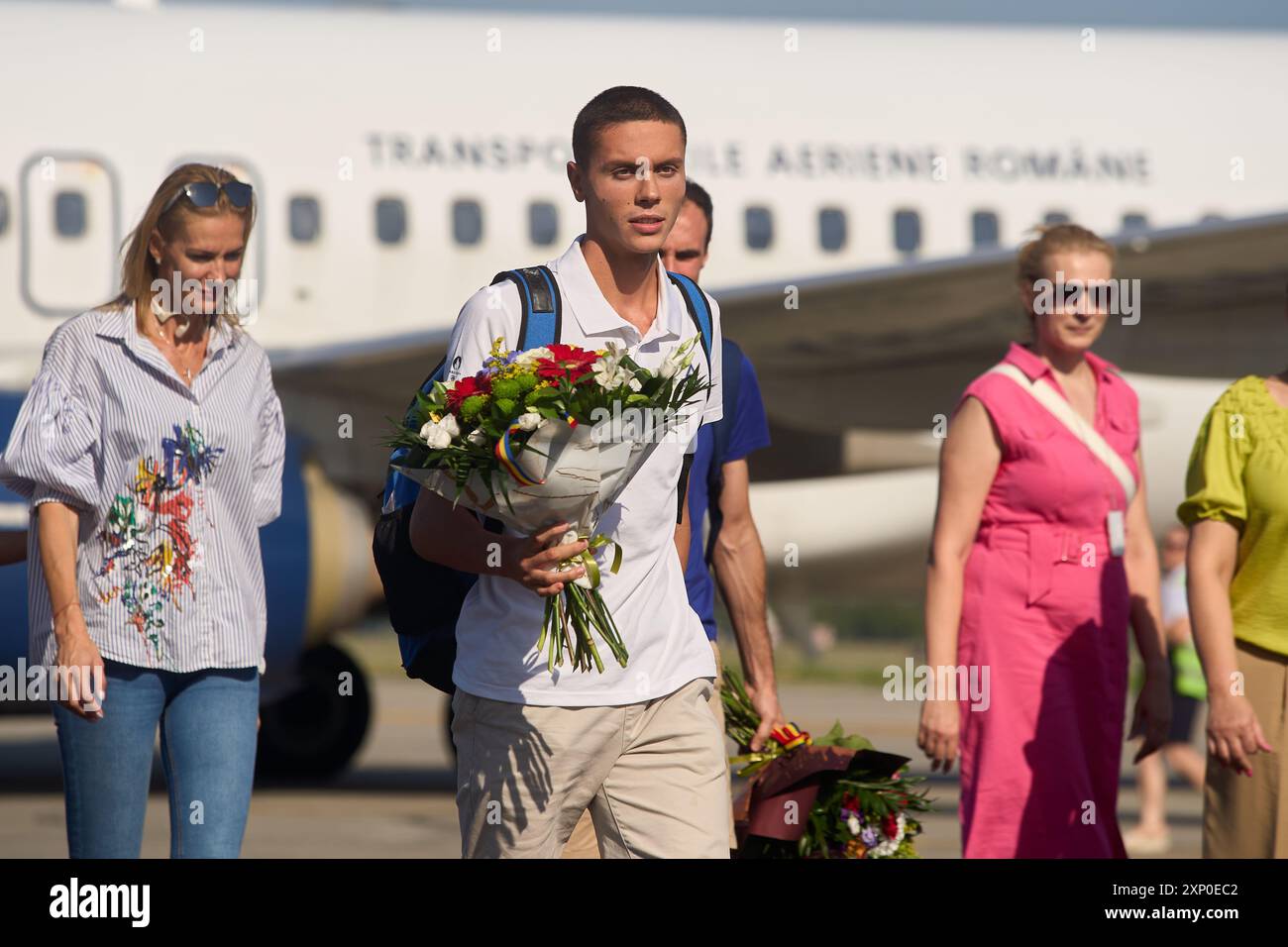 Otopeni, Romania. 2nd Aug, 2024: Romanian Olympic gold medalist swimmer ...