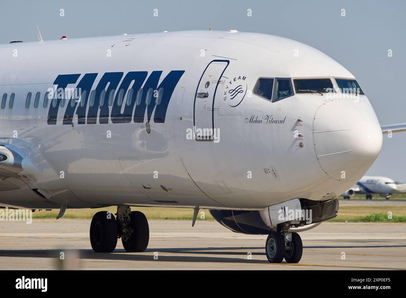 Otopeni, Romania. 2nd Aug, 2024: A Tarom airline plane carrying ...