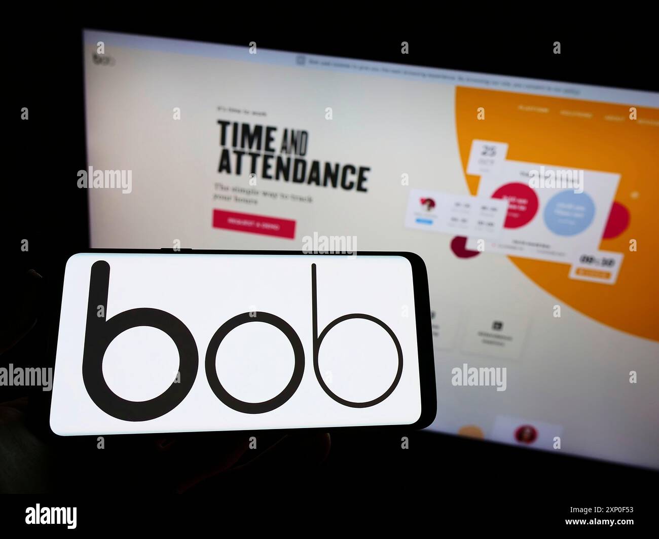 Stuttgart, Germany, 03-30-2022: Person holding cellphone with logo of ...