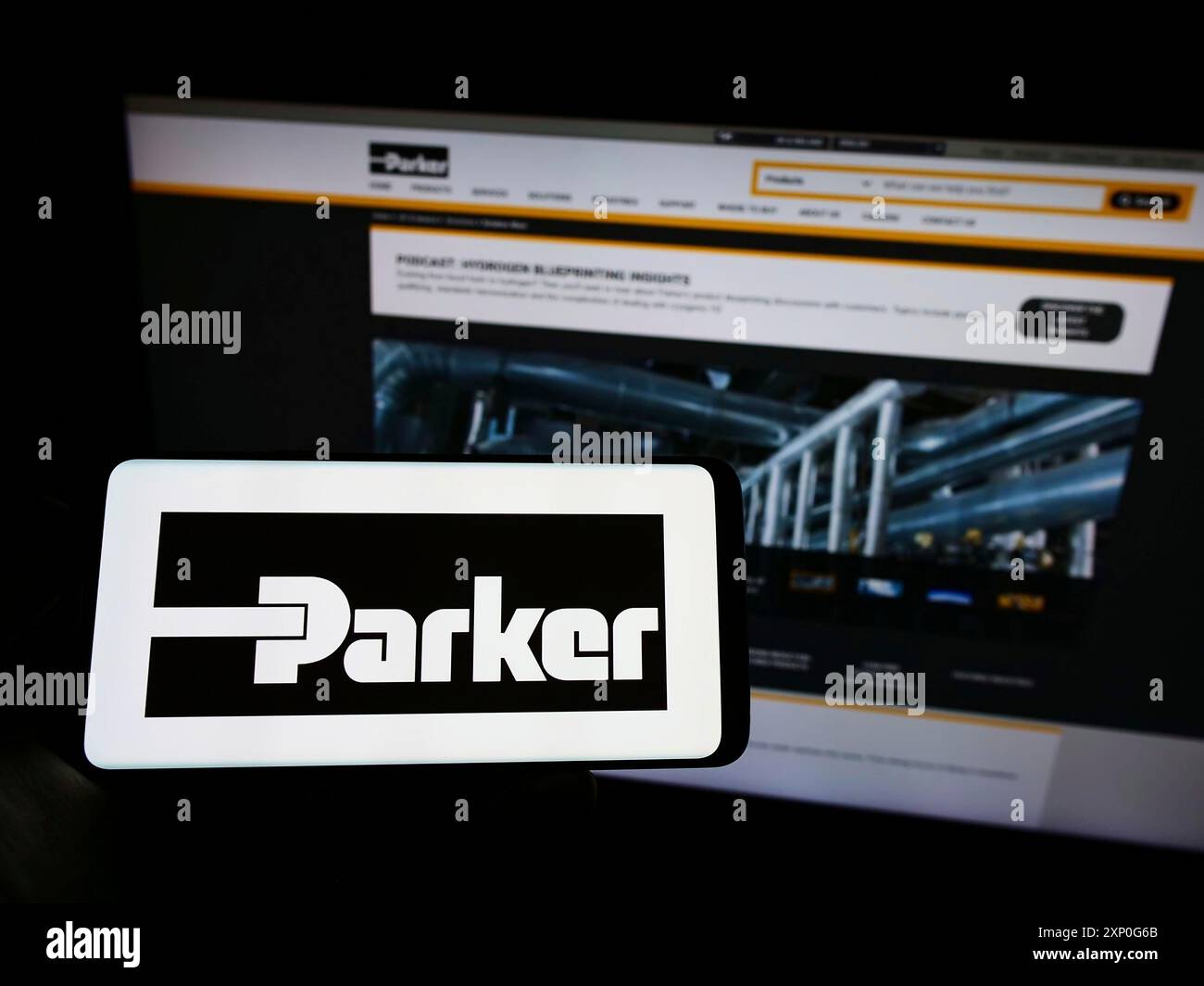 Stuttgart, Germany, 03-01-2022: Person holding mobile phone with logo ...