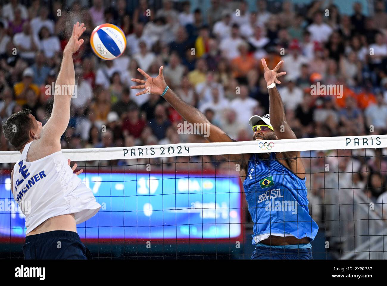 PARIS - FRANCE, August 2, 2024 Paris Olympic Games, beach volleyball ...