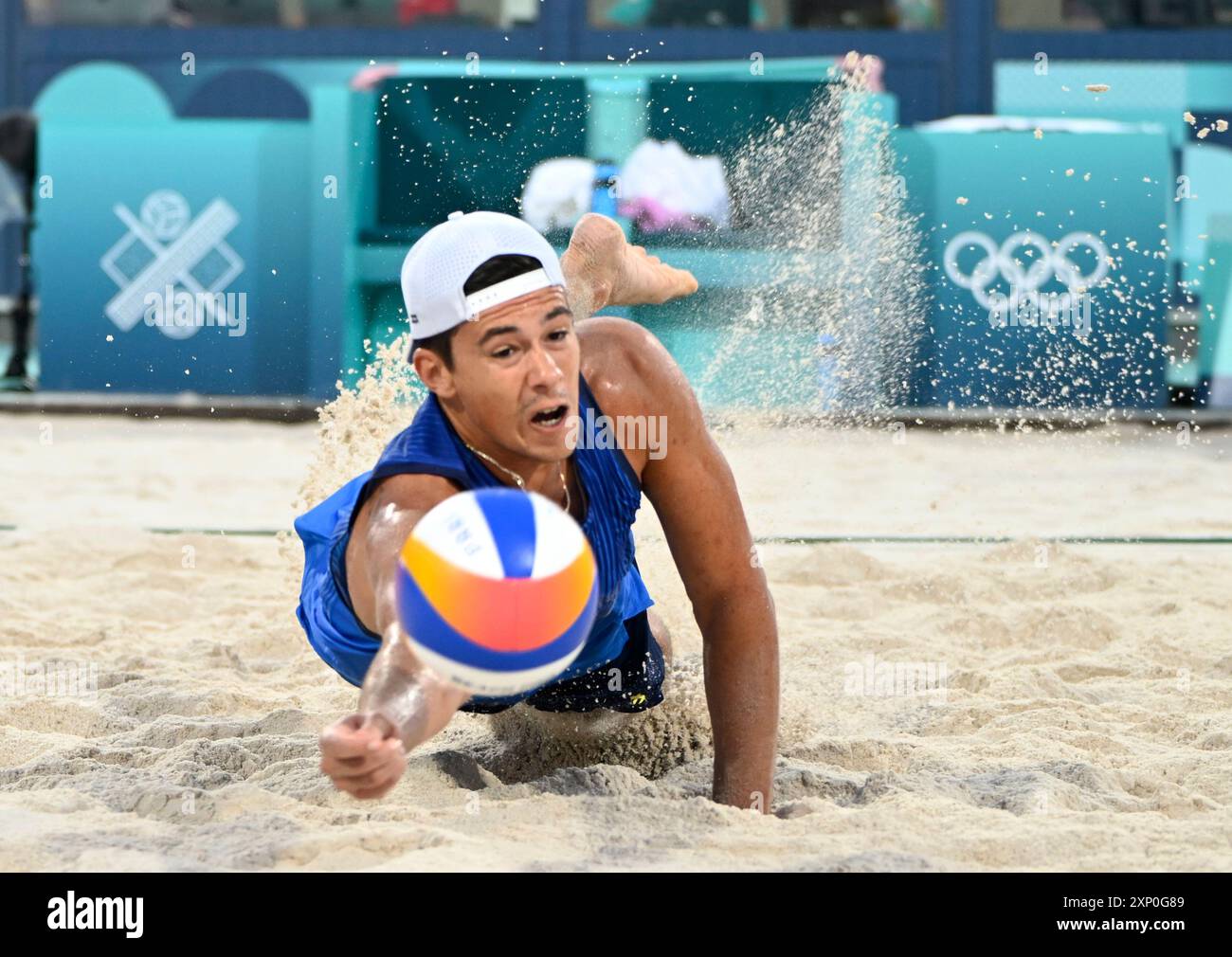 PARIS - FRANCE, August 2, 2024 Paris Olympic Games, beach volleyball ...