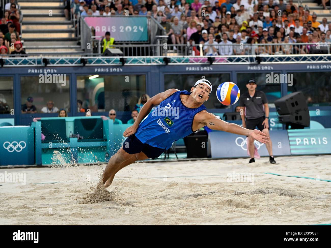 PARIS - FRANCE, August 2, 2024 Paris Olympic Games, beach volleyball ...